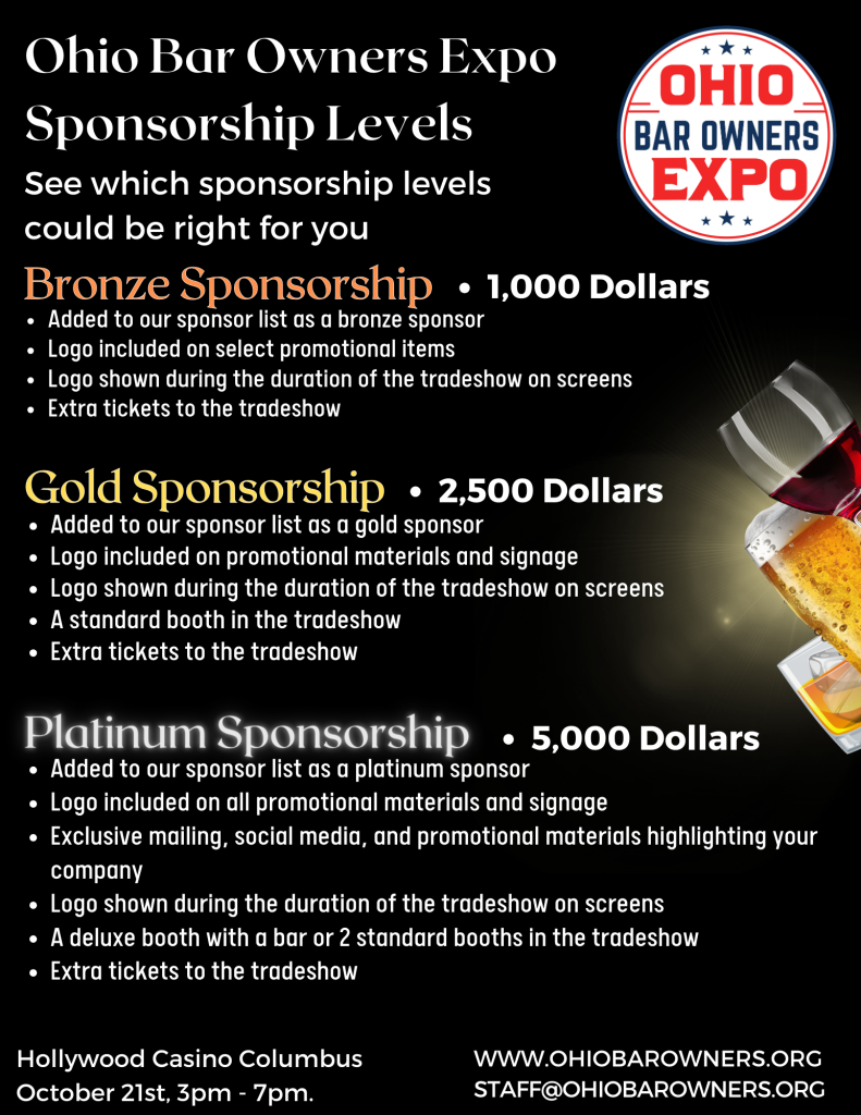 2025 Ohio Bar Expo Sponsorship – Ohio Bar Owners Association